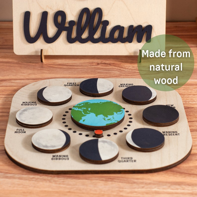 Montessori Calendar Sensory Toys Magnet Moon Calendar Montessori ...