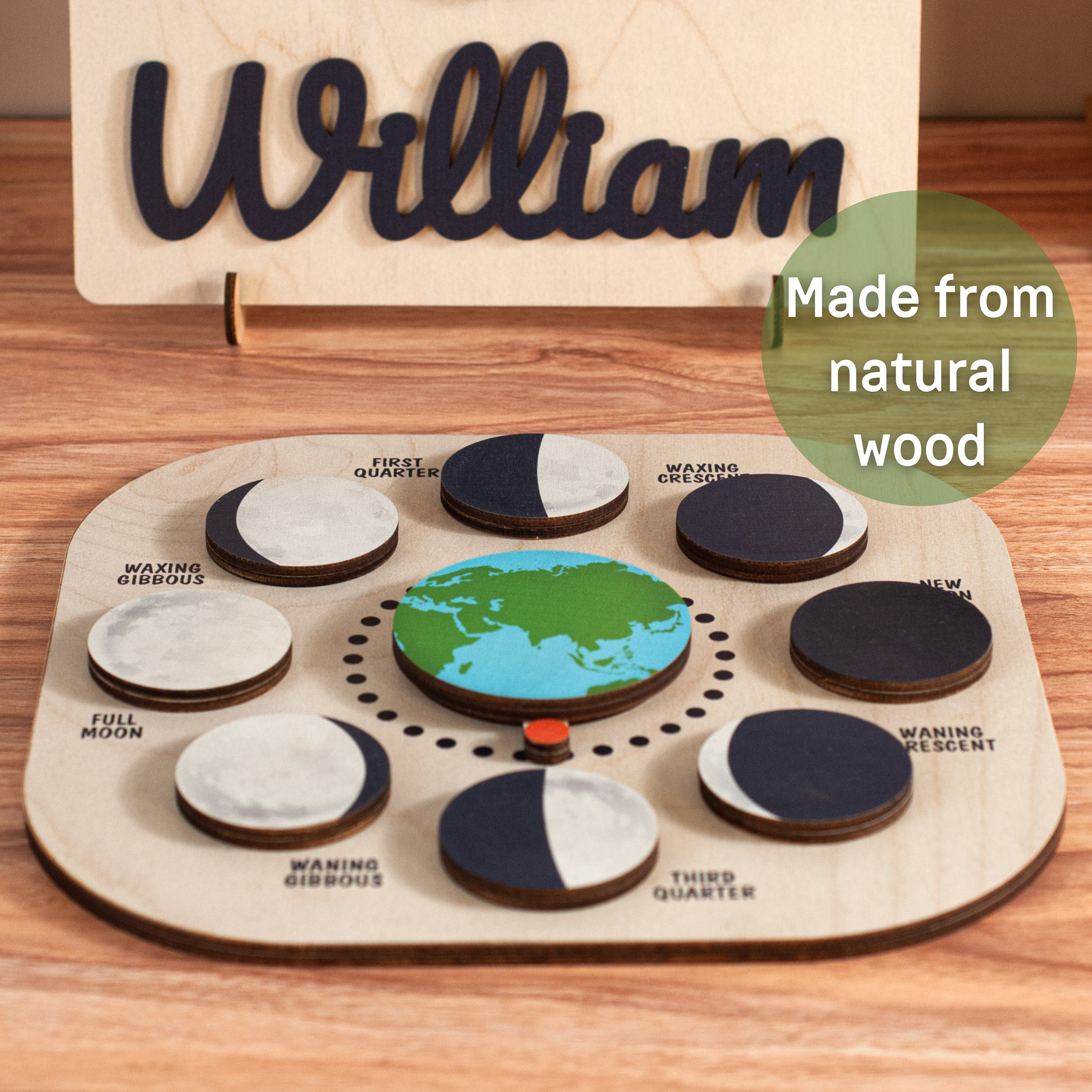 Montessori Calendar Sensory Toys Magnet Moon Calendar Montessori ...