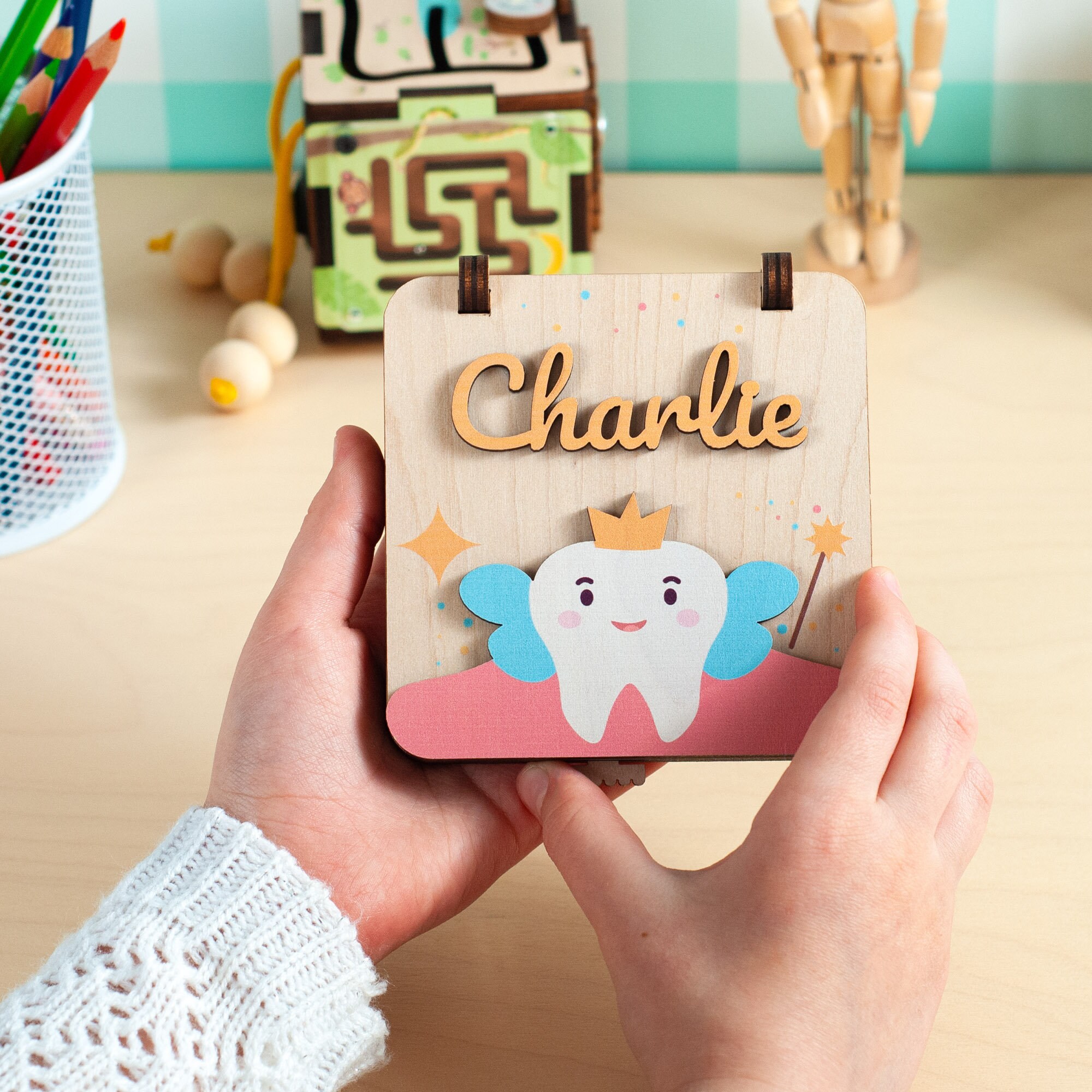 Tooth Fairy Box Baby Keepsake Box for Tooth New Baby Personalized Gift ...