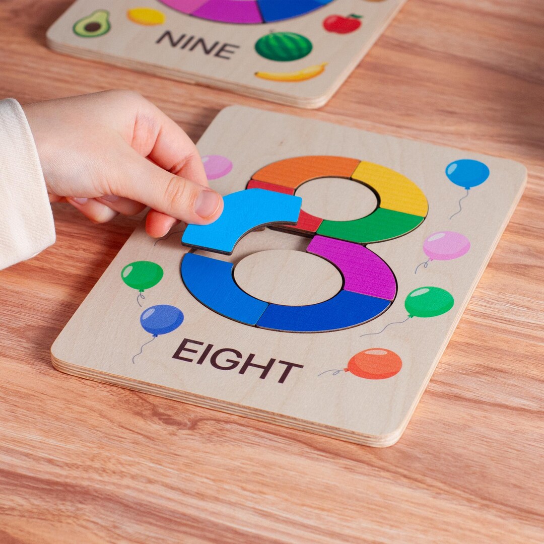 Montessori Jigsaw Puzzle Match Number Puzzle for Kids Montessori ...