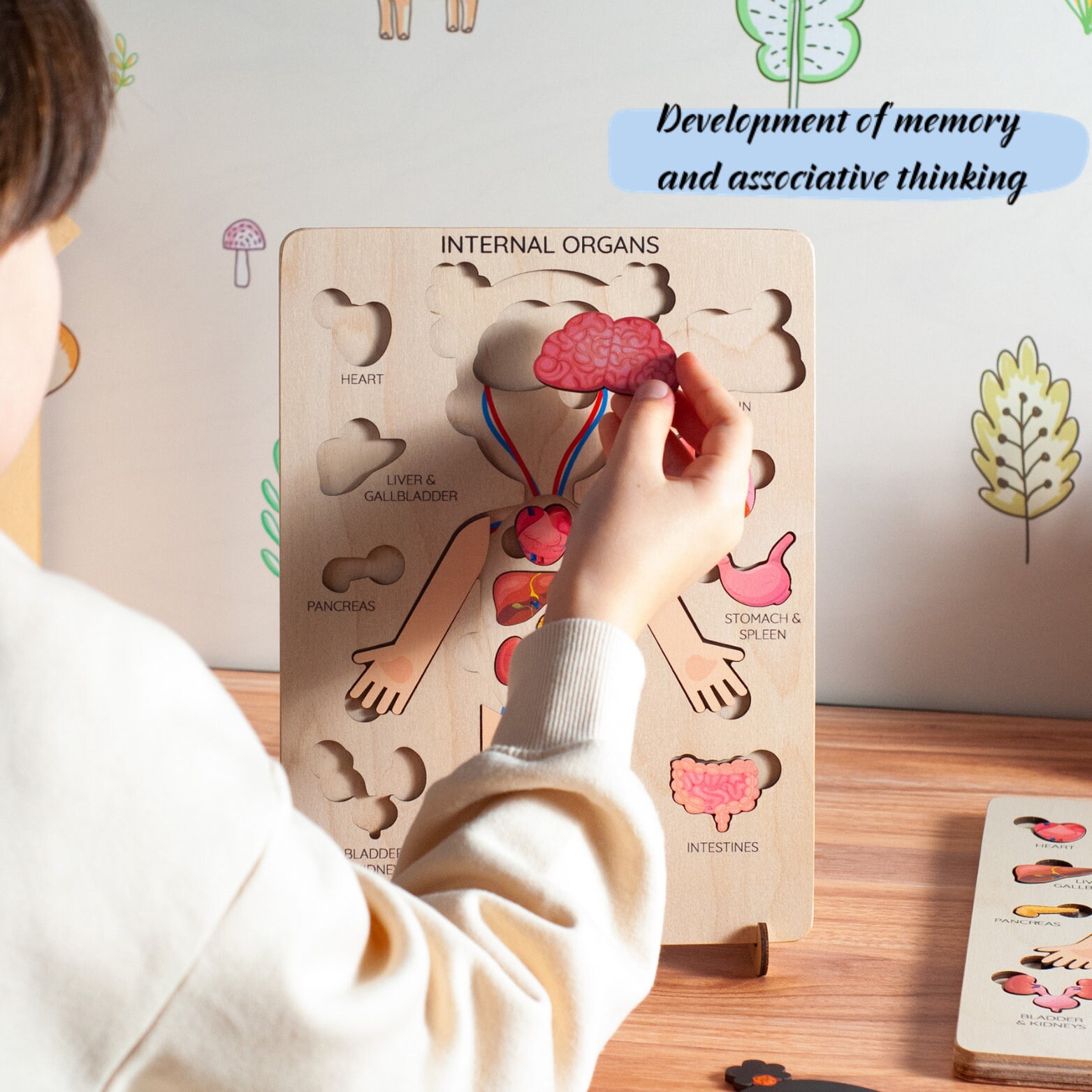 Montessori Human Body Puzzle: Educational Anatomy Toy for Kids - Etsy
