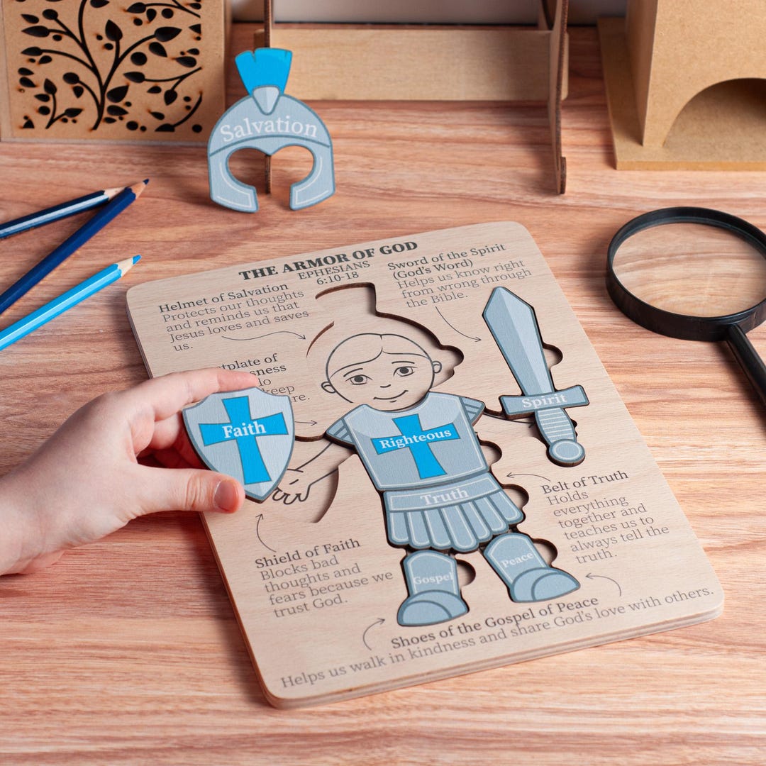 Armor of God Jigsaw Puzzle Christian Activity Bible Lesson for Kid ...