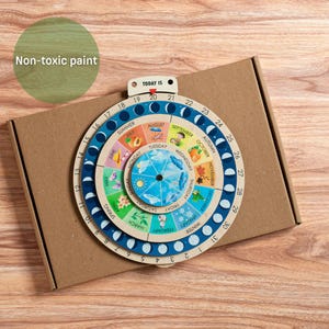 Montessori Calendar Wooden Calendar for Kids Montessori Circle Time ...