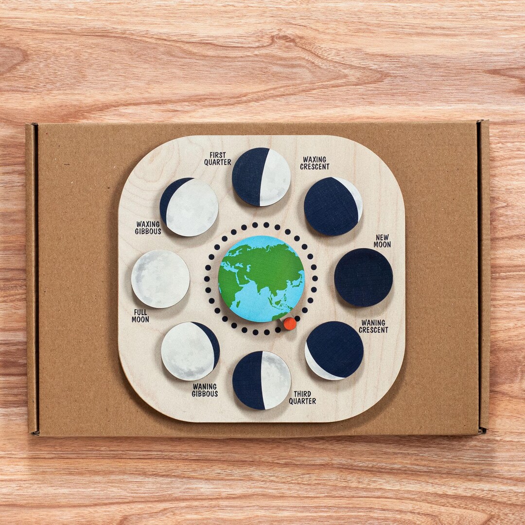 Montessori Calendar Educational Toys for Toddler Moon Phases Calendar ...