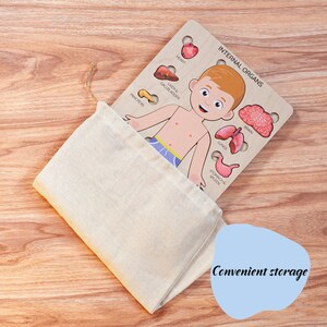 Montessori Puzzle Kids Preschool Anatomy Learning Wooden Sensory Toys ...