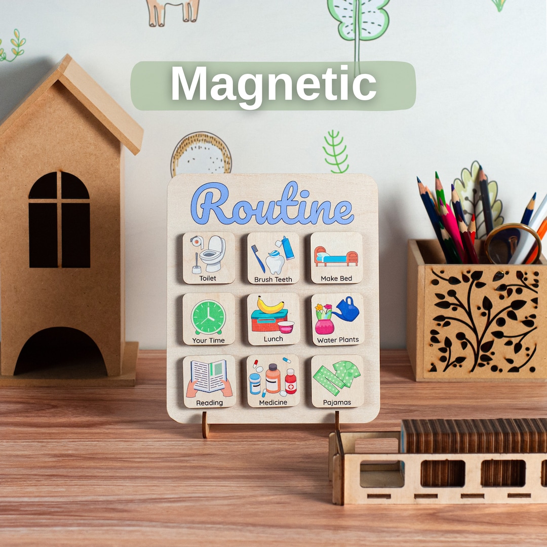 Kids Activity Board Montessori Routine Chore Chart Daily Visual ...