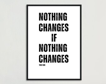 Motivational Quote, Motivational Poster, Wall Art Quote, Minimalist ...