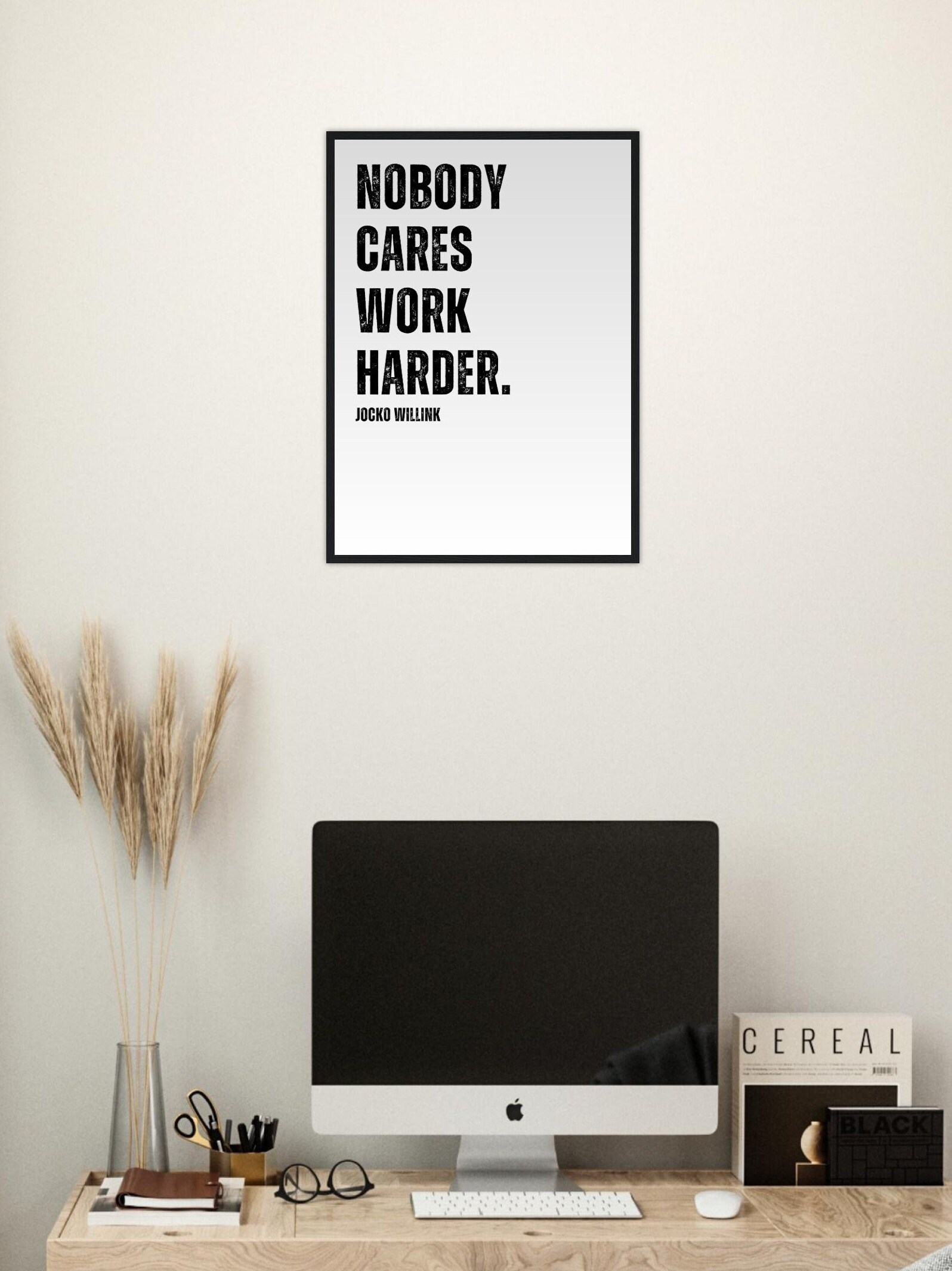 Work Harder Jocko Willink Motivational Quote Poster Wall - Etsy
