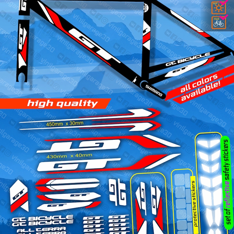 Gt Bicycle Sticker - Etsy UK