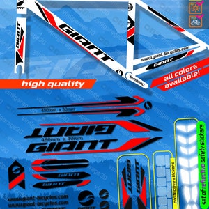 Custom Made Giant Bicycle Stickers, Stickers on the Frame +fork - Etsy