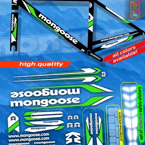 Custom Made Mongооse Bicycle Stickers, Stickers on the Frame +fork - Etsy