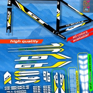 Custom Made GT Bicycle Stickers, Stickers on the Frame +fork - Etsy