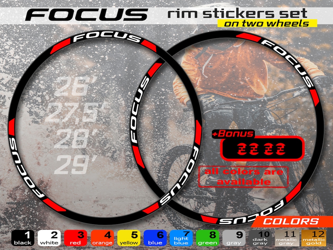 Custom Made FOCUS Bicycle Rim Stickers, Stickers on the Rim - Etsy