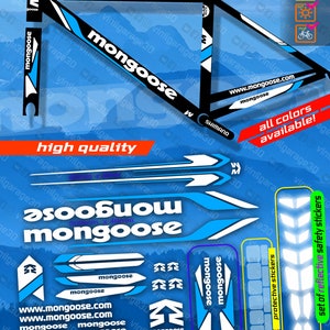Custom Made Mongооse Bicycle Stickers, Stickers on the Frame +fork - Etsy
