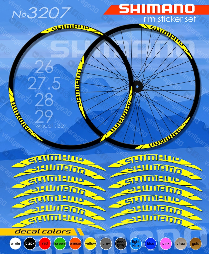 Bicycle Rim Stickers SHIMANO, Set of Stickers, Stickers on the Rim - Etsy