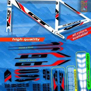 Custom Made GT Bicycle Stickers, Stickers on the Frame +fork - Etsy