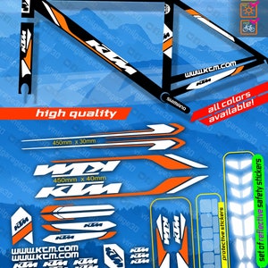 Custom Made KTM Bicycle Stickers, Stickers on the Frame +fork - Etsy
