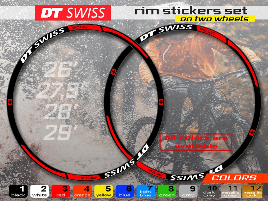 Custom Made DT Swiss Bicycle Rim Stickers, Stickers on the Rim - Etsy