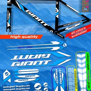 Custom Made Giant Bicycle Stickers, Stickers on the Frame +fork - Etsy