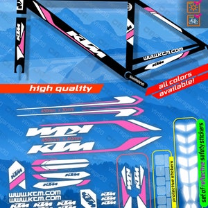 Custom Made KTM Bicycle Stickers, Stickers on the Frame +fork - Etsy