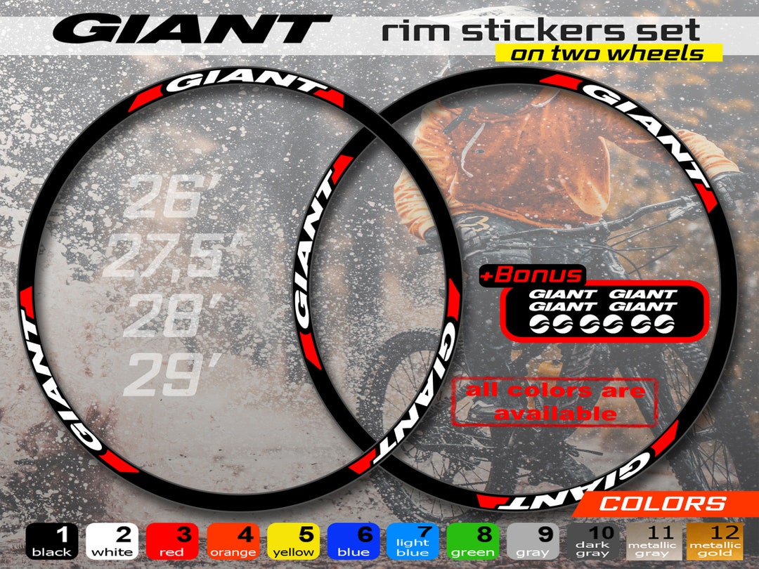 Custom Made GIANT Bicycle Rim Stickers, Stickers on the Rim - Etsy