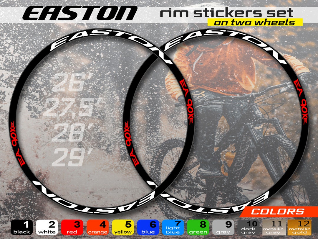 Custom Made Easton Bicycle Rim Stickers, Stickers on the Rim - Etsy