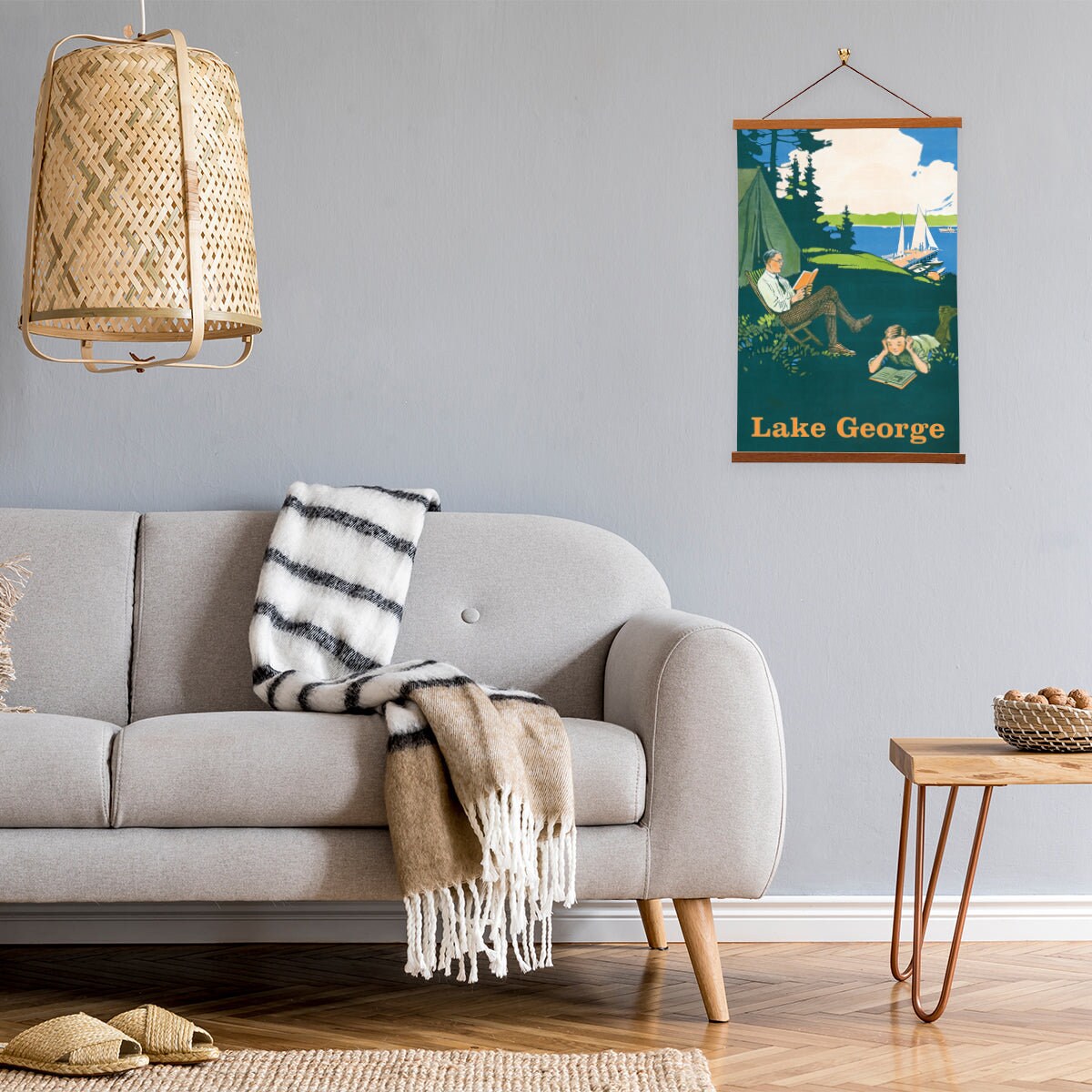 Lake George Paradise in New York by Vintage Banners Lake George Wall ...