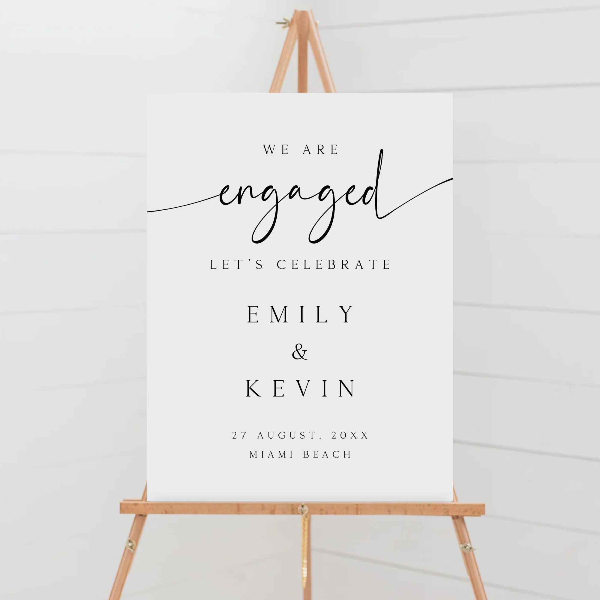Editable Engagement Party Sign, Engagement Welcome Sign, Engagement ...
