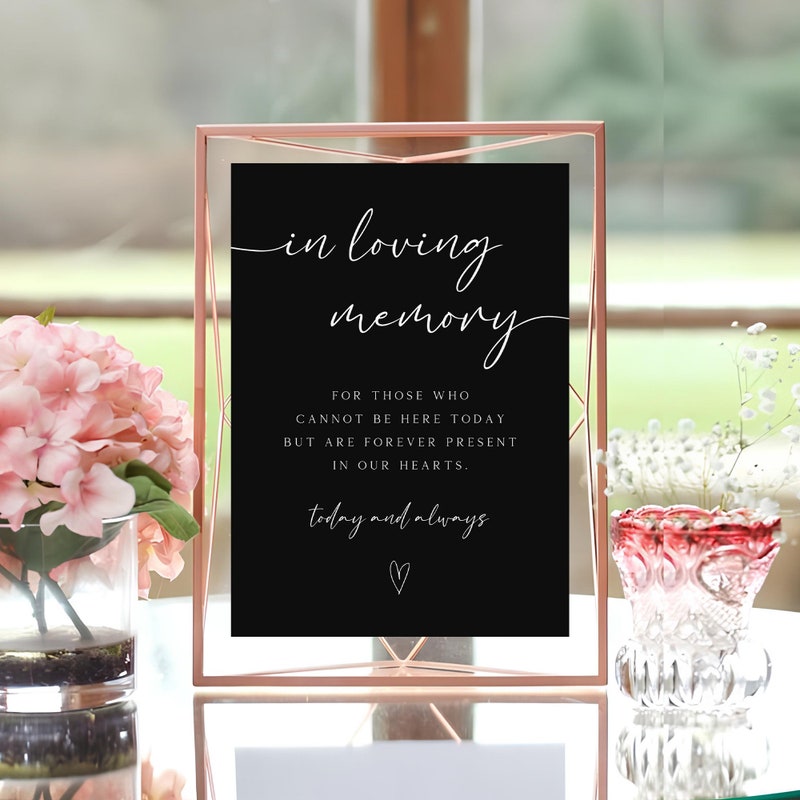 In Loving Memory Wedding Sign - Etsy