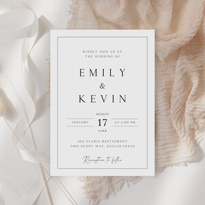 Editable Wedding Invitation Template, Wedding Invitation With QR Code ...