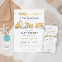 Construction Baby Shower - Etsy