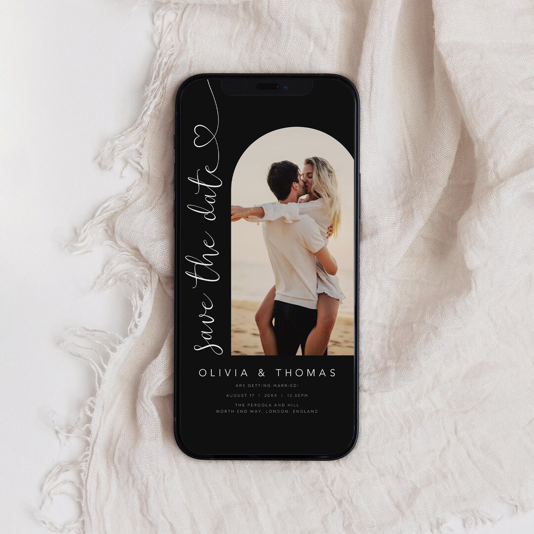 Minimalist Photo Save the Date E-invite (digital) - Etsy