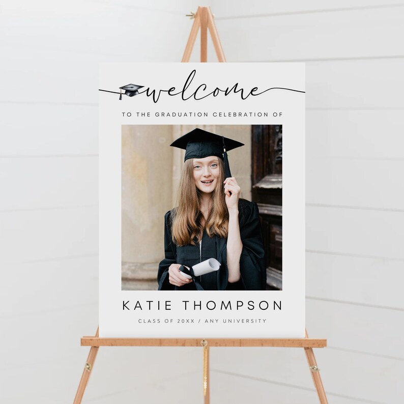 Graduation Welcome Sign Template, Photo Graduation Welcome Poster ...