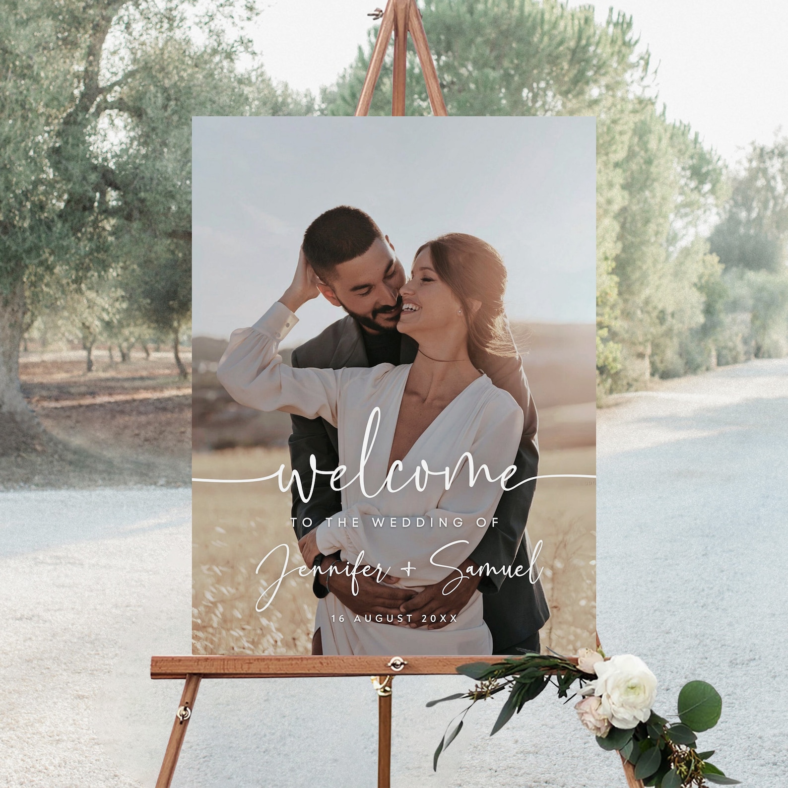 Photo Wedding Welcome Sign Template, Welcome Wedding Board, Reception ...