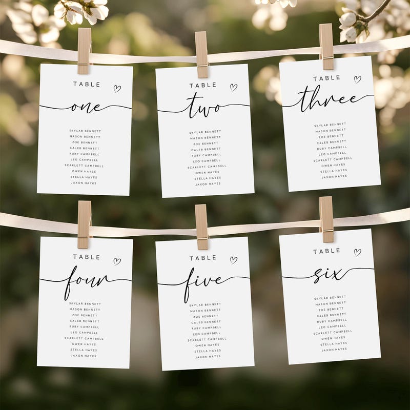 Table With Numbers - Etsy