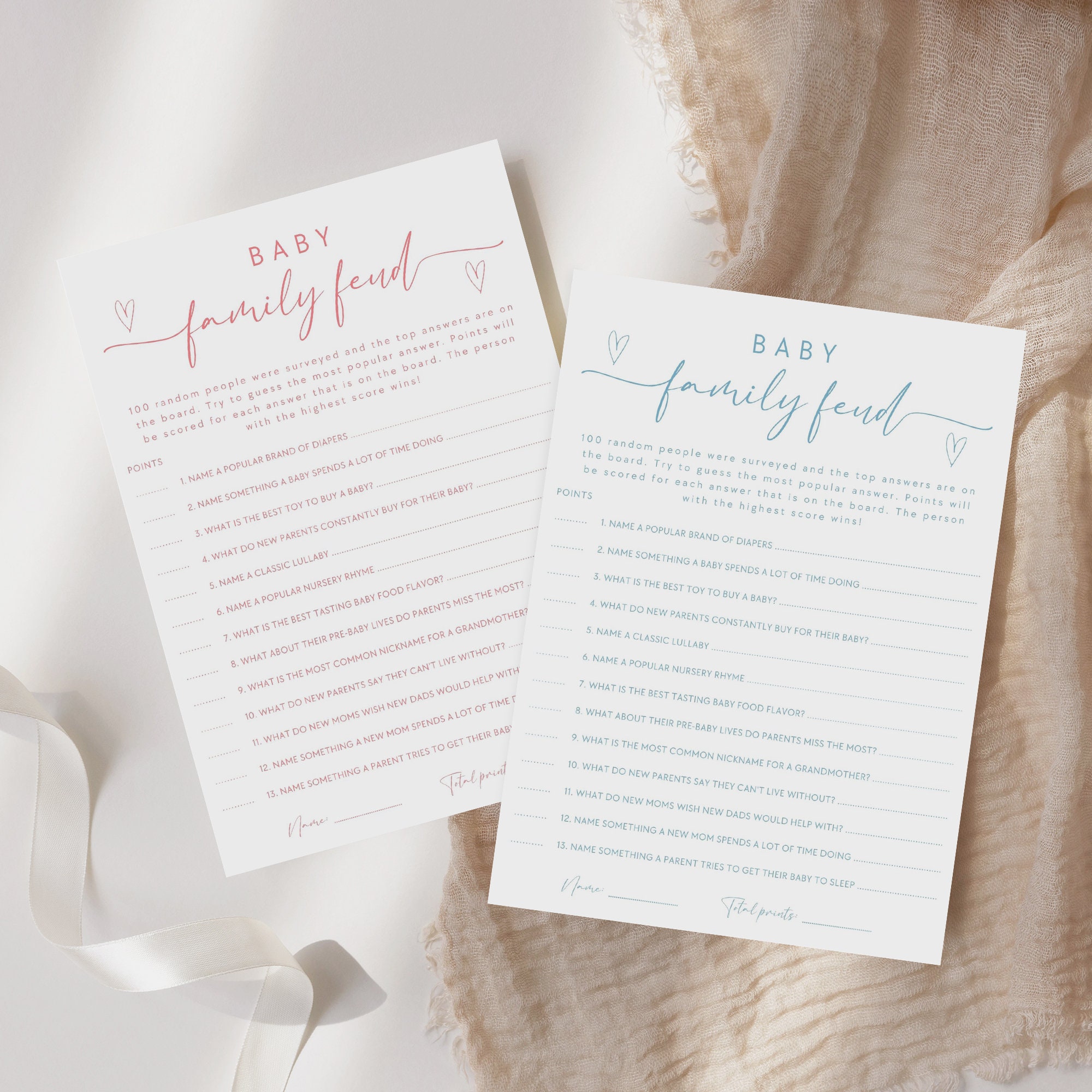 Baby Family Feud Game, Baby Shower Games Printable, Family Feud Game ...