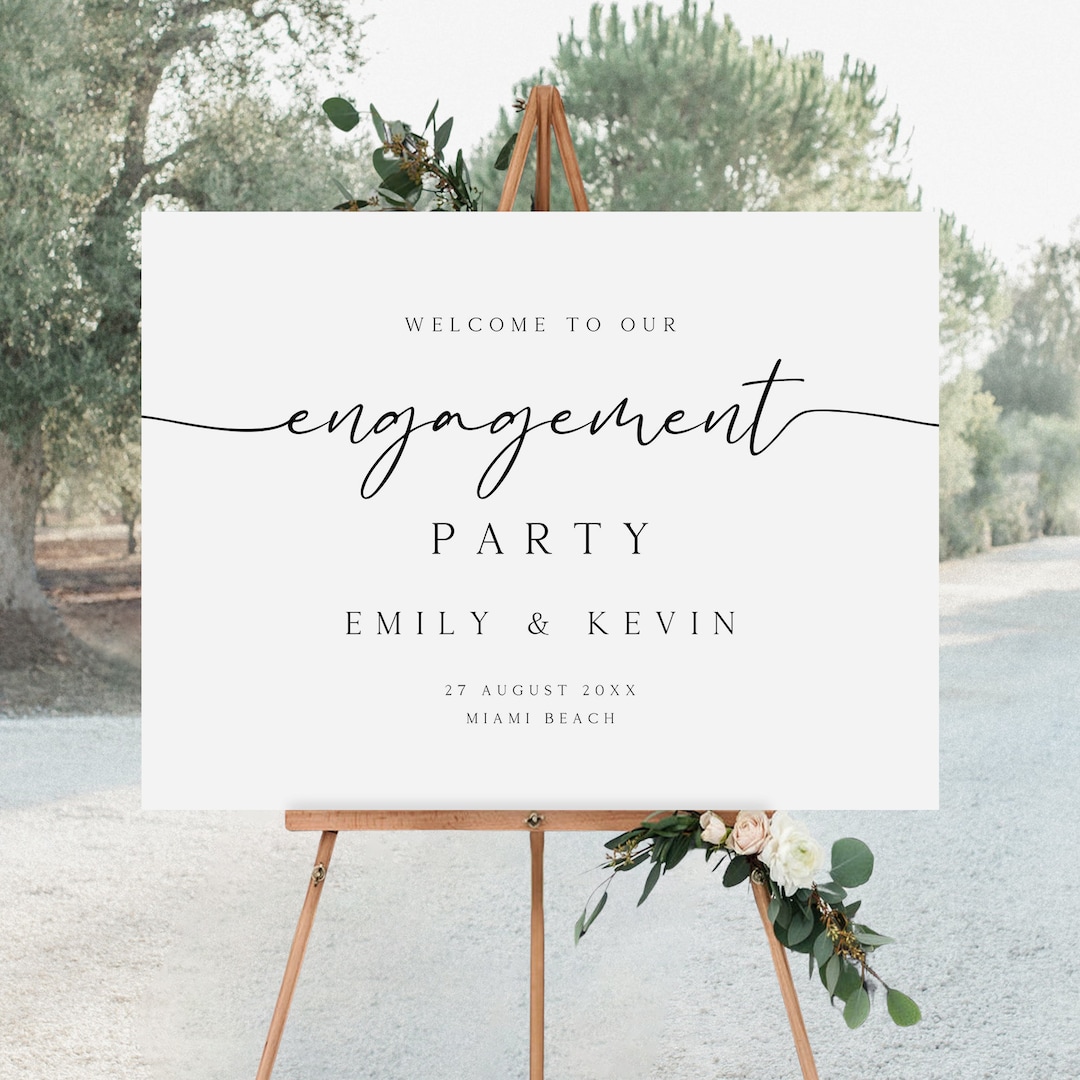 Engagement Party Sign, Engagement Welcome Sign, Engagement Decor ...