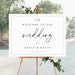 Wedding Welcome Sign, Welcome to Our Wedding Poster, Script Welcome ...