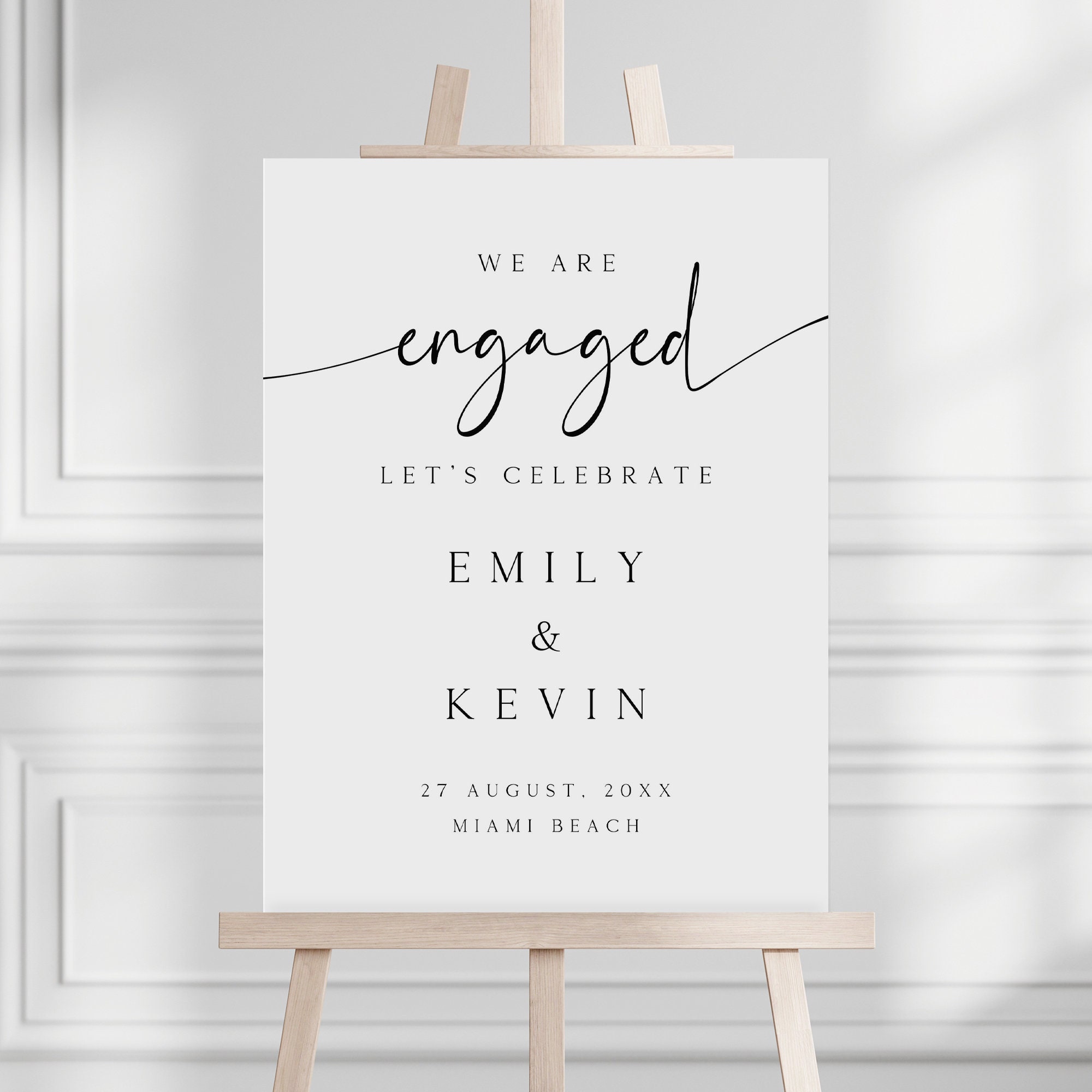 Editable Engagement Party Sign, Engagement Welcome Sign, Engagement ...