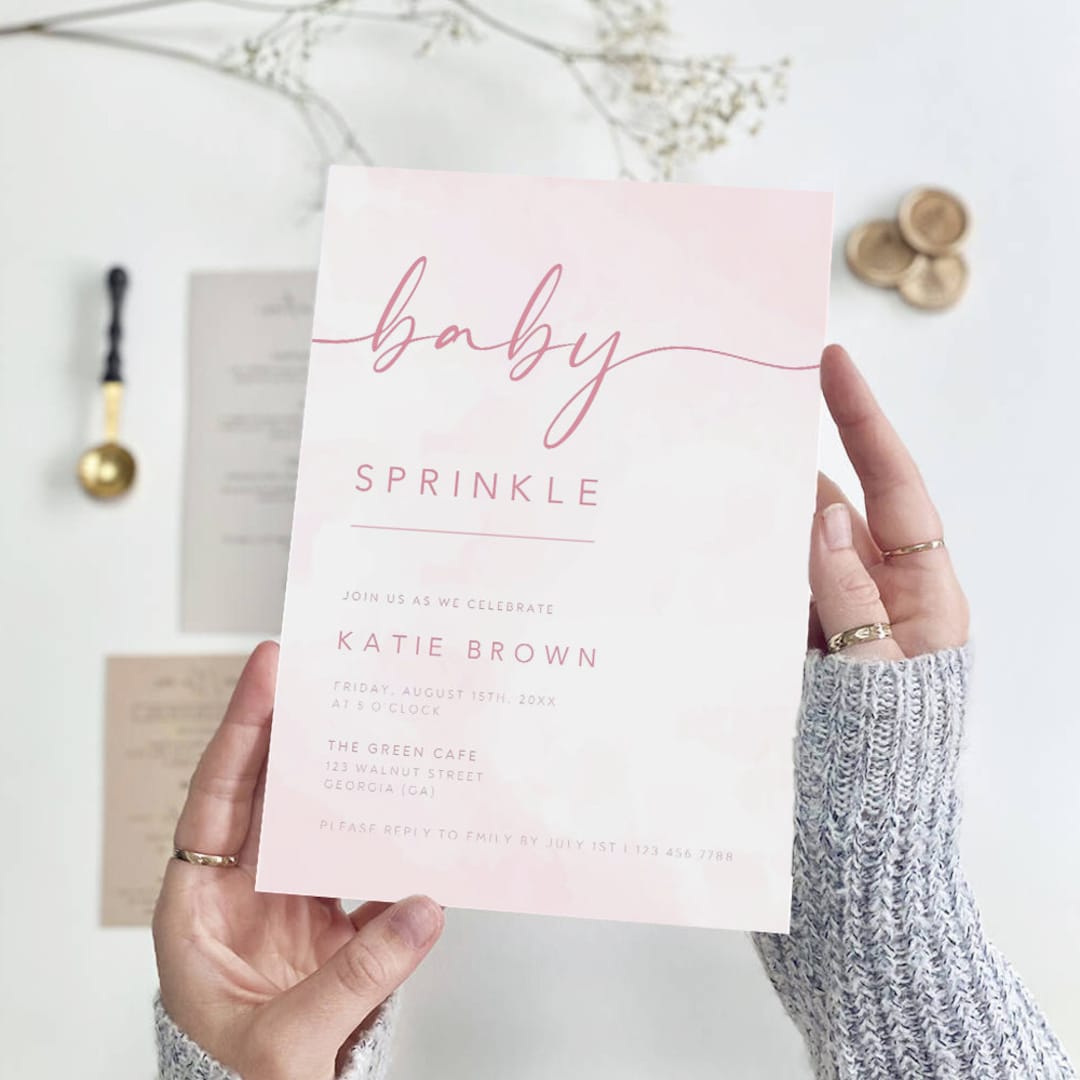 Baby Sprinkle Invitation Template, Baby Sprinkle Invite Girl ...