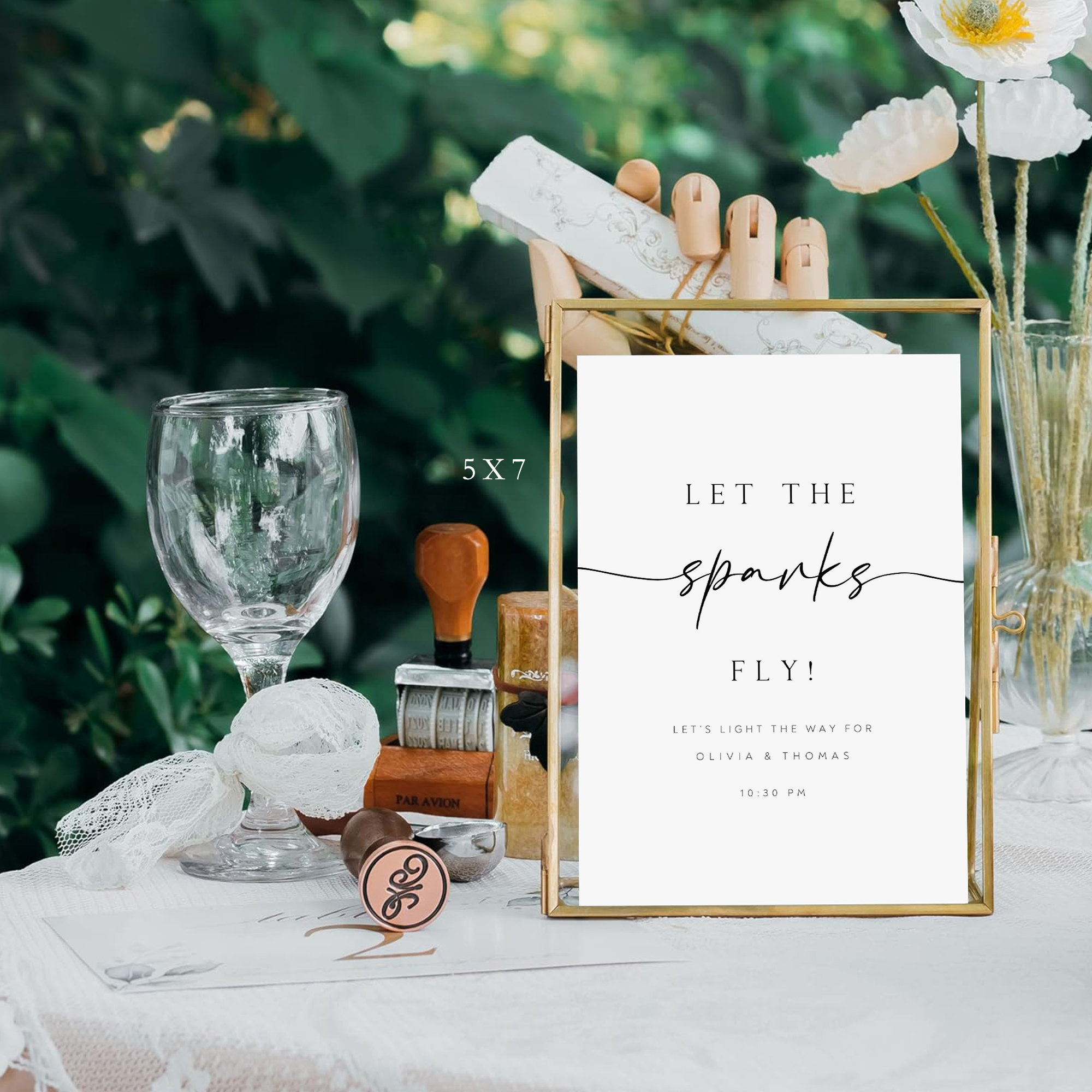 Wedding Sparkler Send off Sign Template, Let Love Sparkle Printable ...
