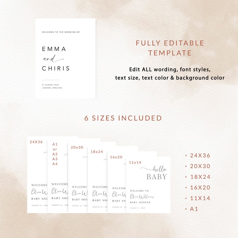 Reception Welcome Sign Printable, Black Welcome Wedding Poster, Welcome ...