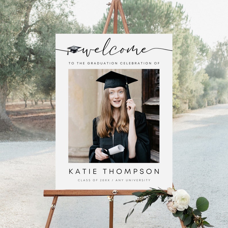Graduation Welcome Sign Template, Photo Graduation Welcome Poster ...