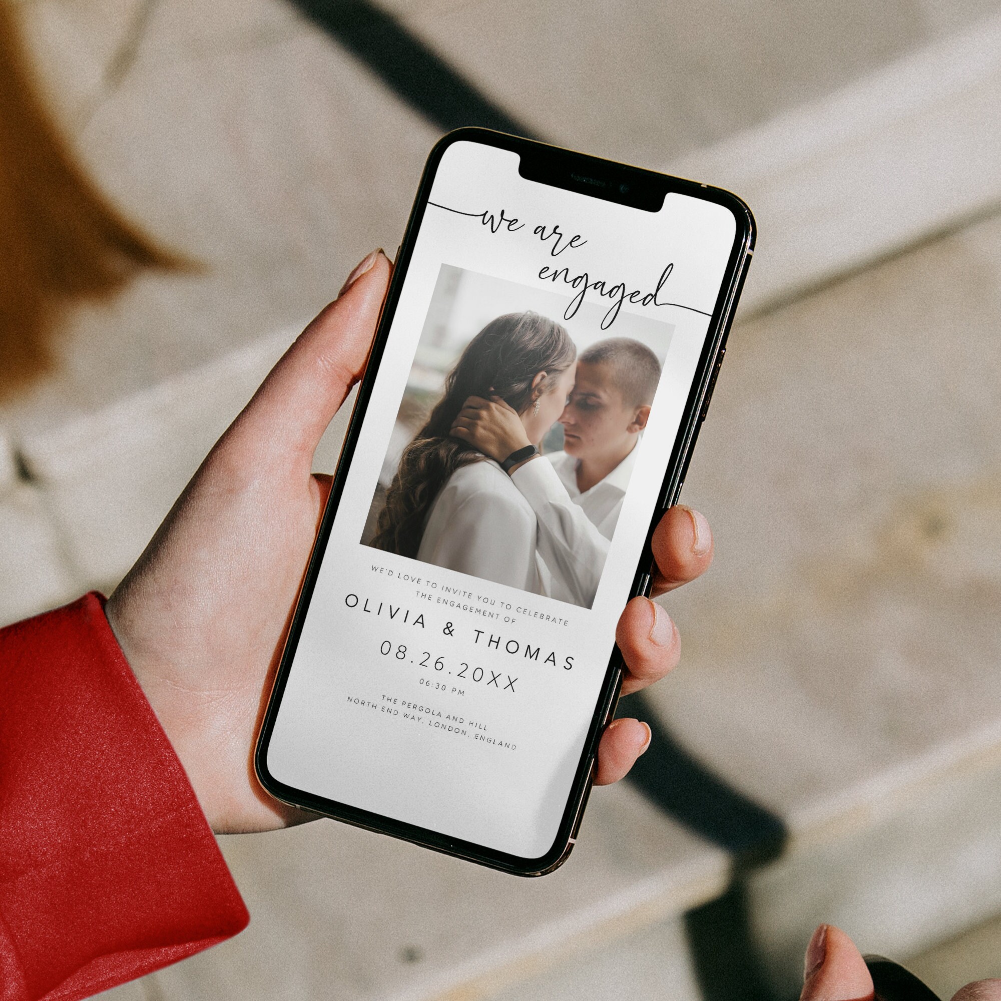 Dijital Engagement Party Invitation, Engagement Invitation Template ...