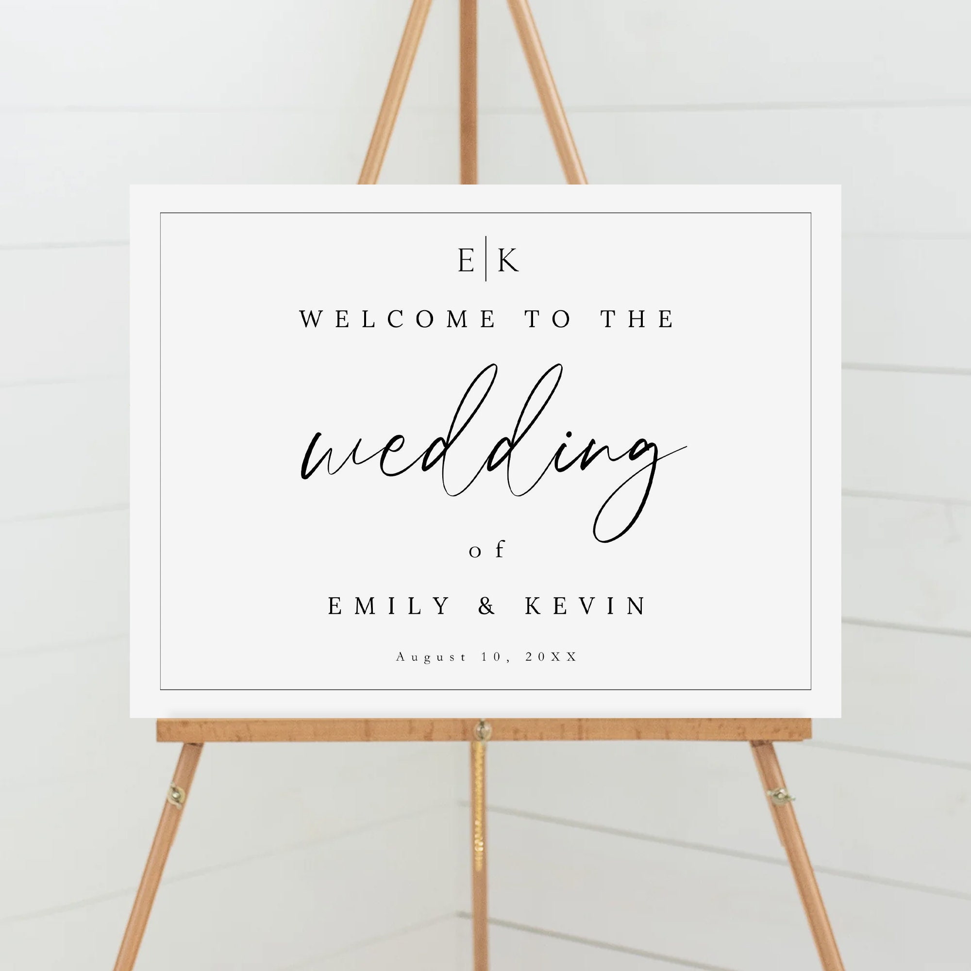 Wedding Welcome Sign, Welcome to Our Wedding Poster, Script Welcome ...