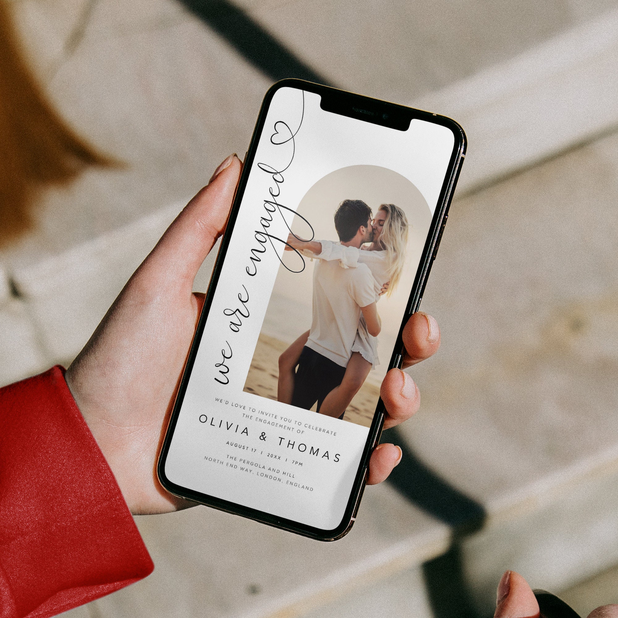 Electronic Engagement Party Invitation Template, Engagement Invitation ...