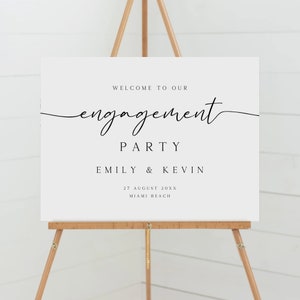 Engagement Party Sign, Engagement Welcome Sign, Engagement Decor ...