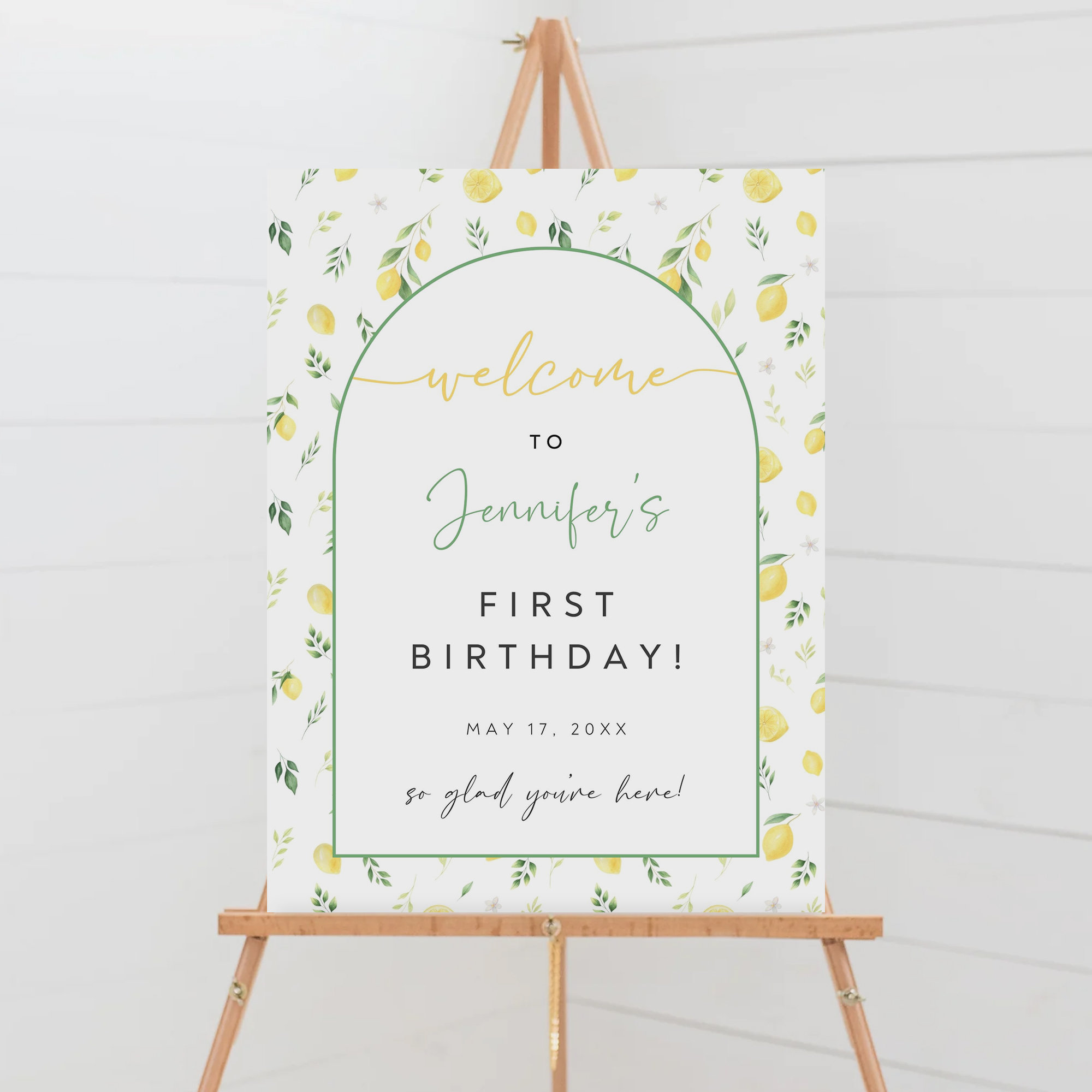 Lemon Birthday Welcome Sign, Summer Birthday Decoration, 1st Birthday ...