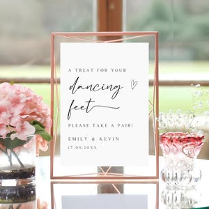 Dancing Feet Sign Template, Wedding Flip Flop Sign, Simple Dancing ...