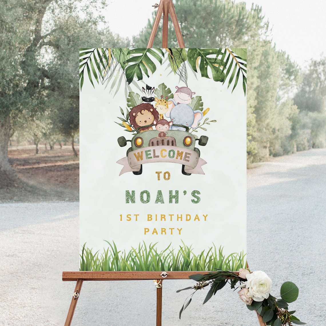 Safari Birthday Welcome Sign, Jungle Animals Poster (digital Download ...